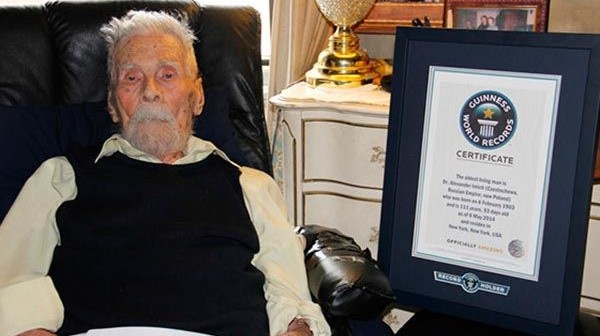 Alezander Imich, emigrante polonês considerado o homem mais velho do mundo
