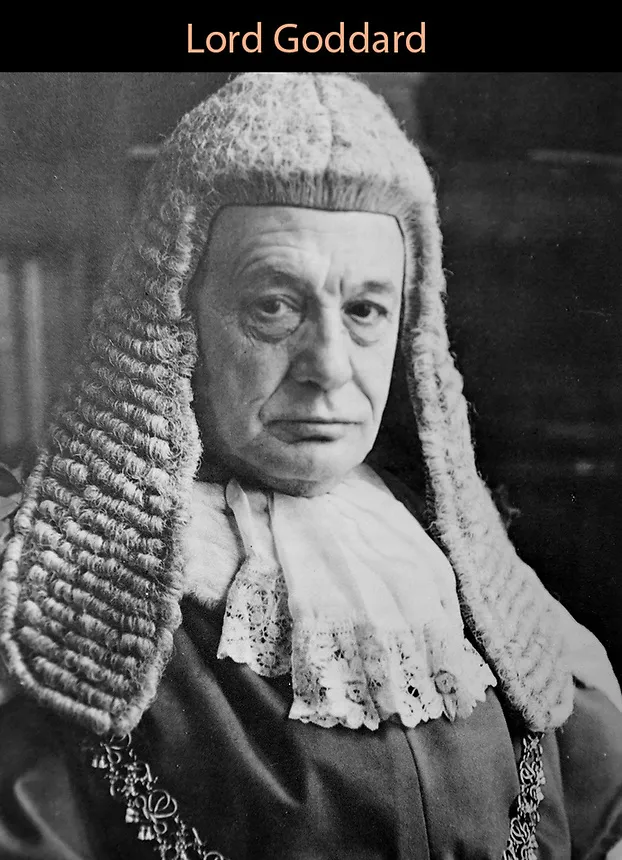 Rayner Goddard, Barão Goddard, foi Lord Chief Justice da Inglaterra de ...